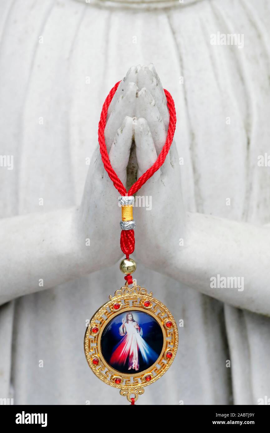 Angel statue. Basilica of Our Lady of La Vang. La Vang. Vietnam Stock ...
