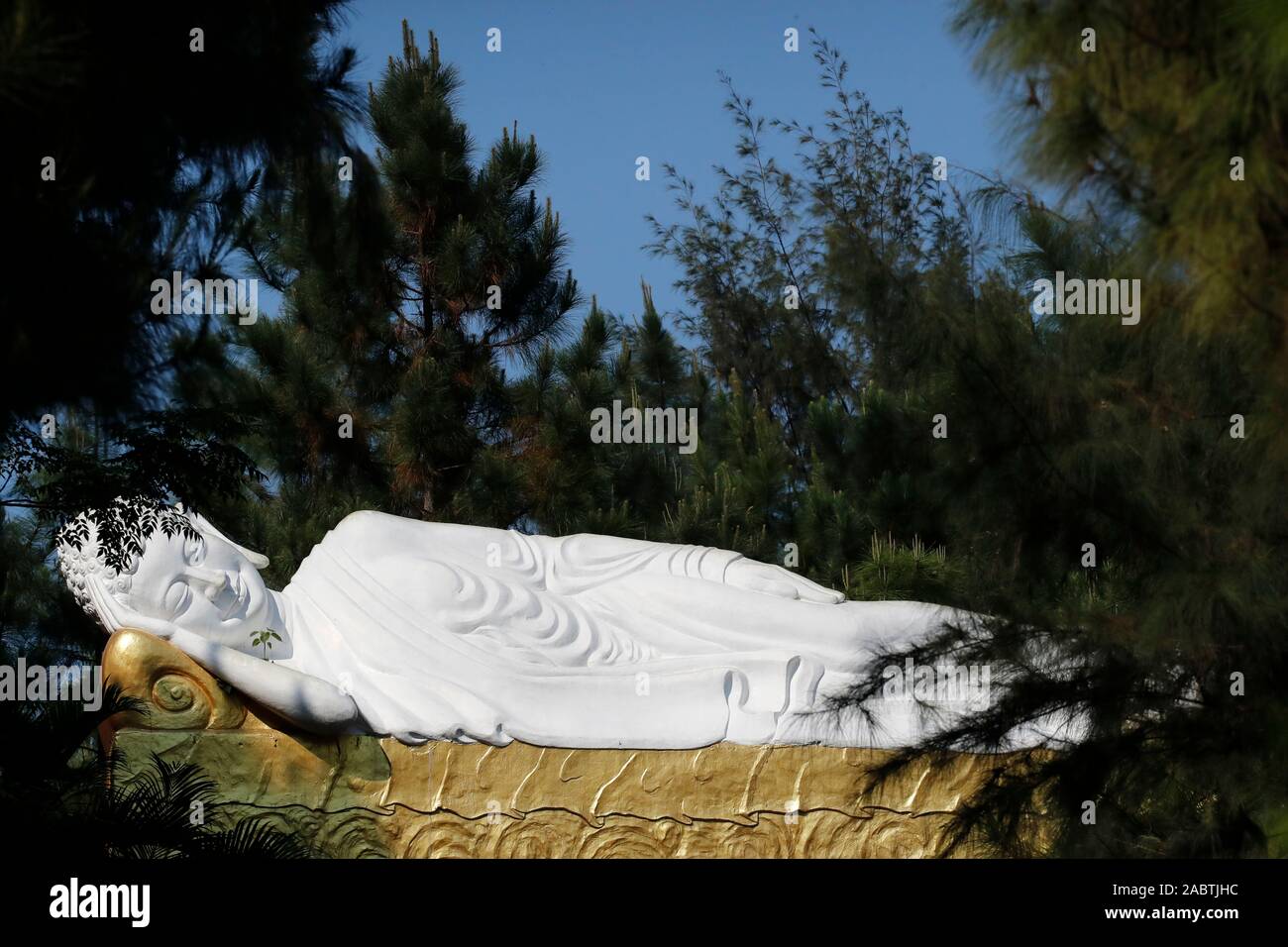 Reclining Buddha. After 45 years of teaching the Dharma, the Buddha ...