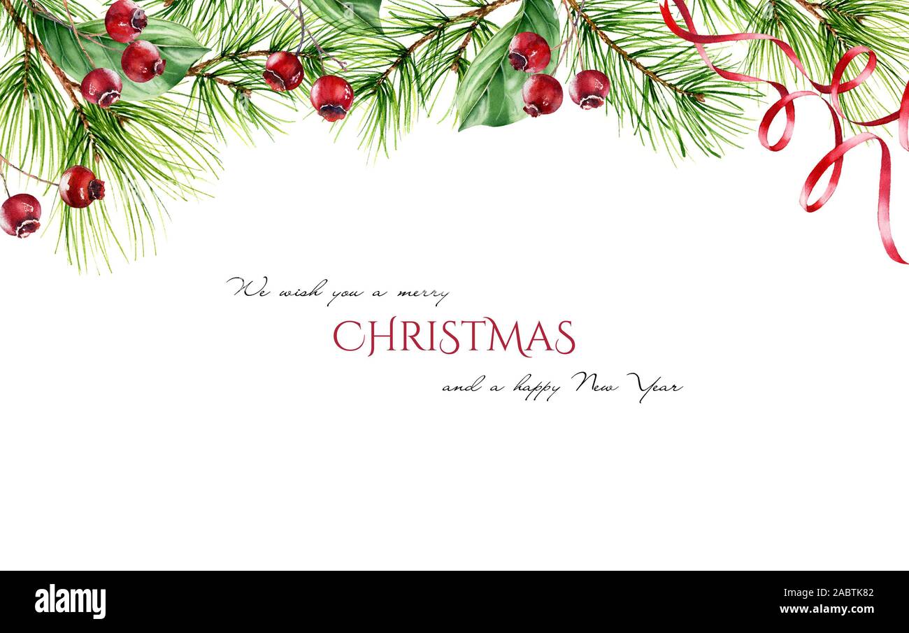 Watercolor Christmas Border Watercolor Border Christmas Vector Images
