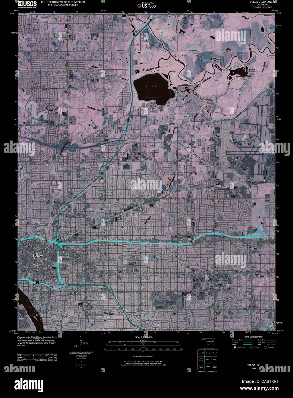 Map of tulsa oklahoma hi-res stock photography and images - Alamy