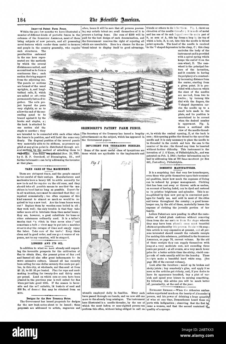 184 orendorffs patent farx fence hi-res stock photography and images ...