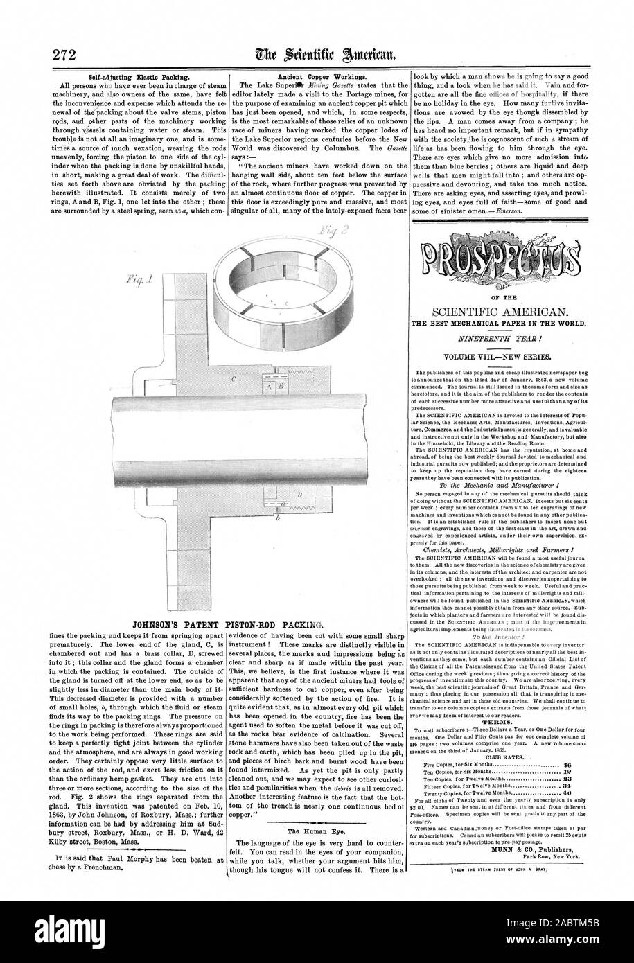 Johnsons patent piston rod packing hi-res stock photography and images ...
