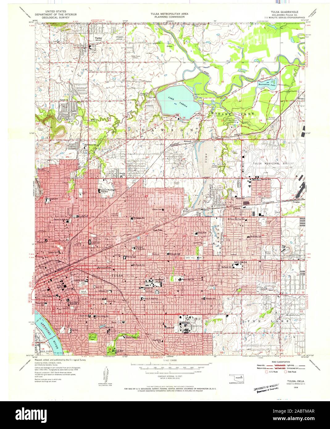 Map of tulsa Cut Out Stock Images & Pictures - Alamy