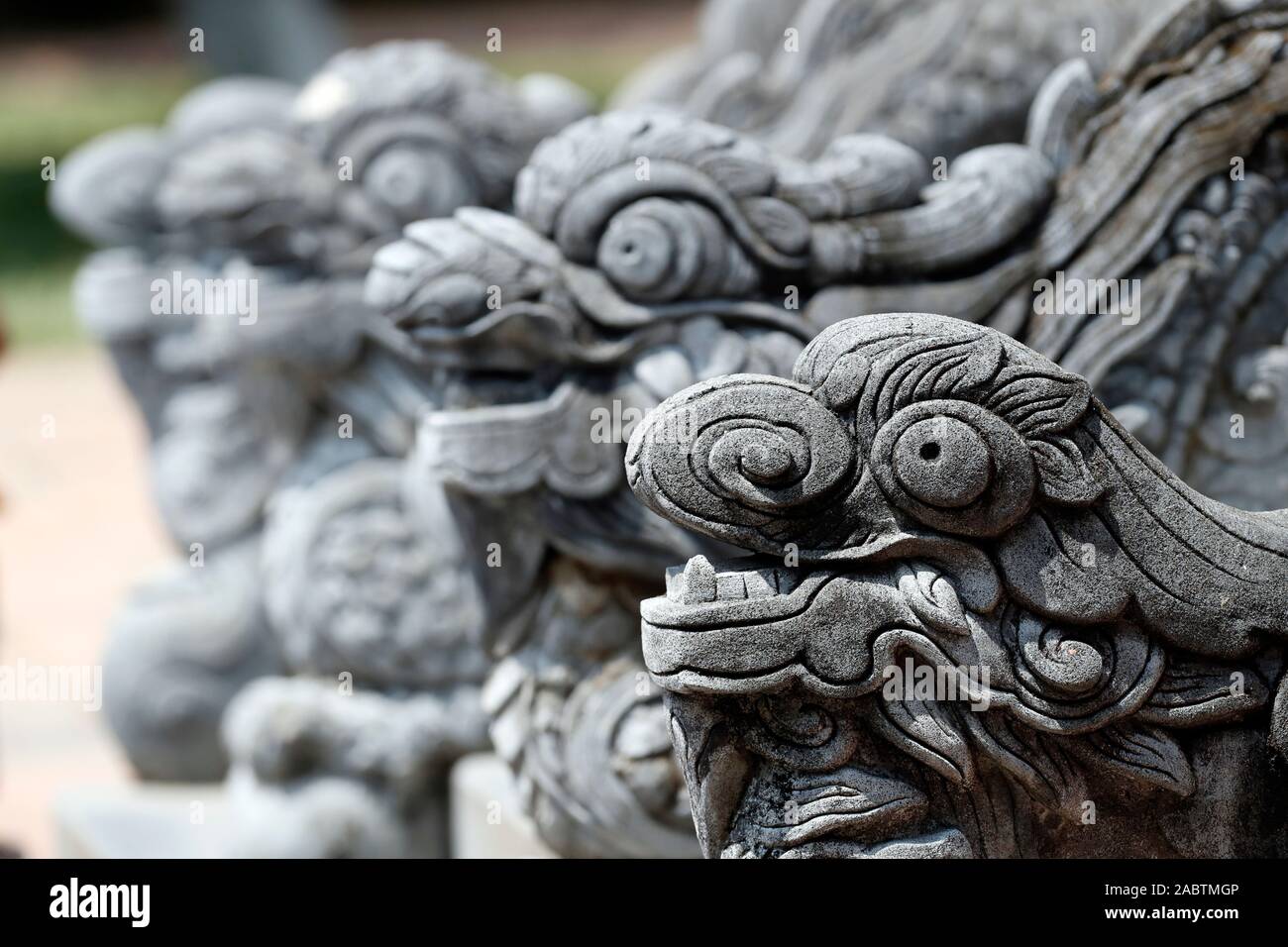 The imperial city. The To Mieu temple. Dragon UNESCO World Heritage ...