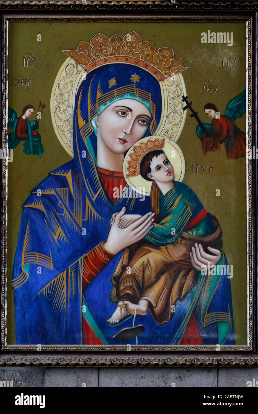 24K Gold Icon. Virgin Mary Icon. Holy Mother Icon. Our Lady Icon ...