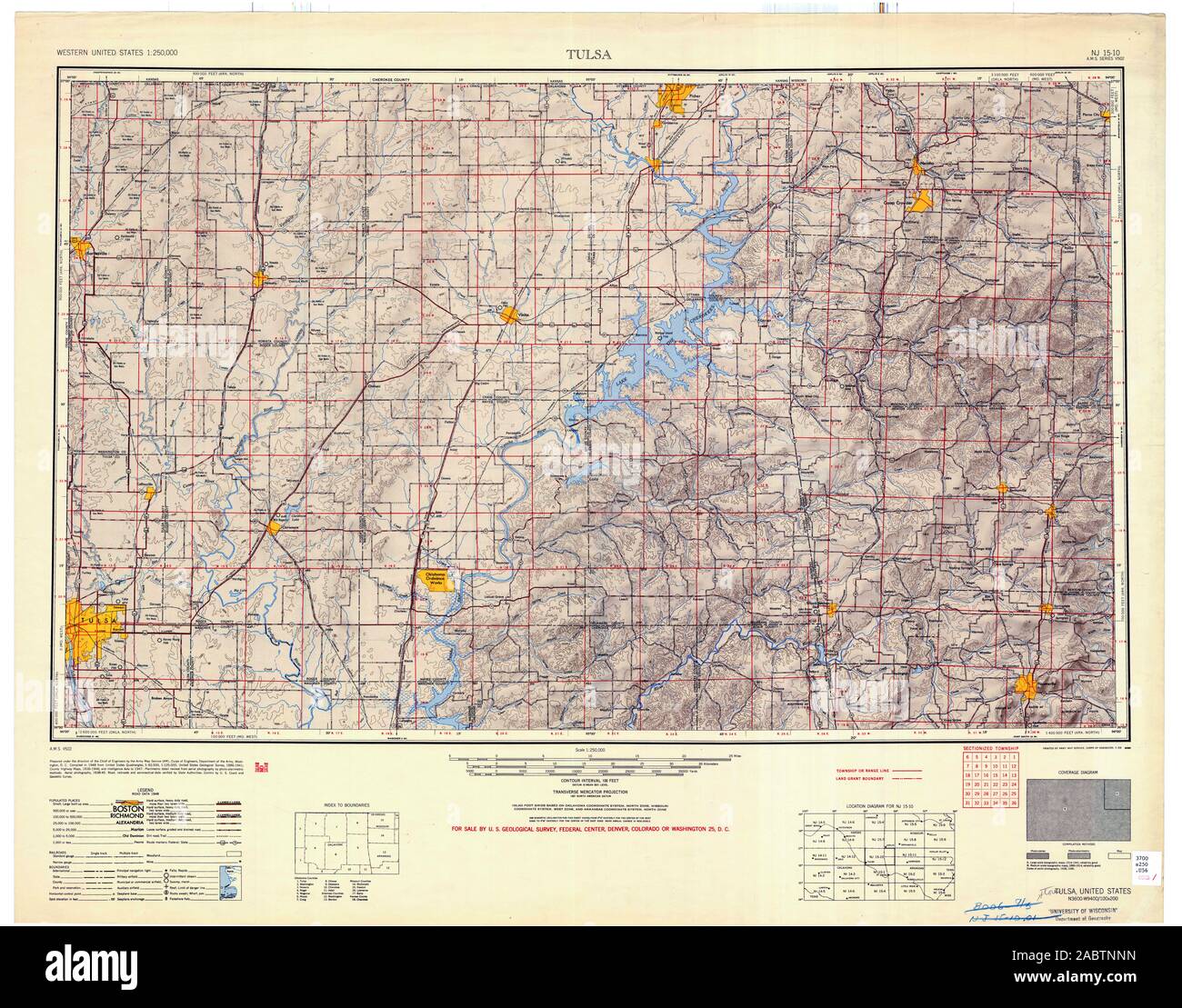 Map of tulsa oklahoma hi-res stock photography and images - Alamy