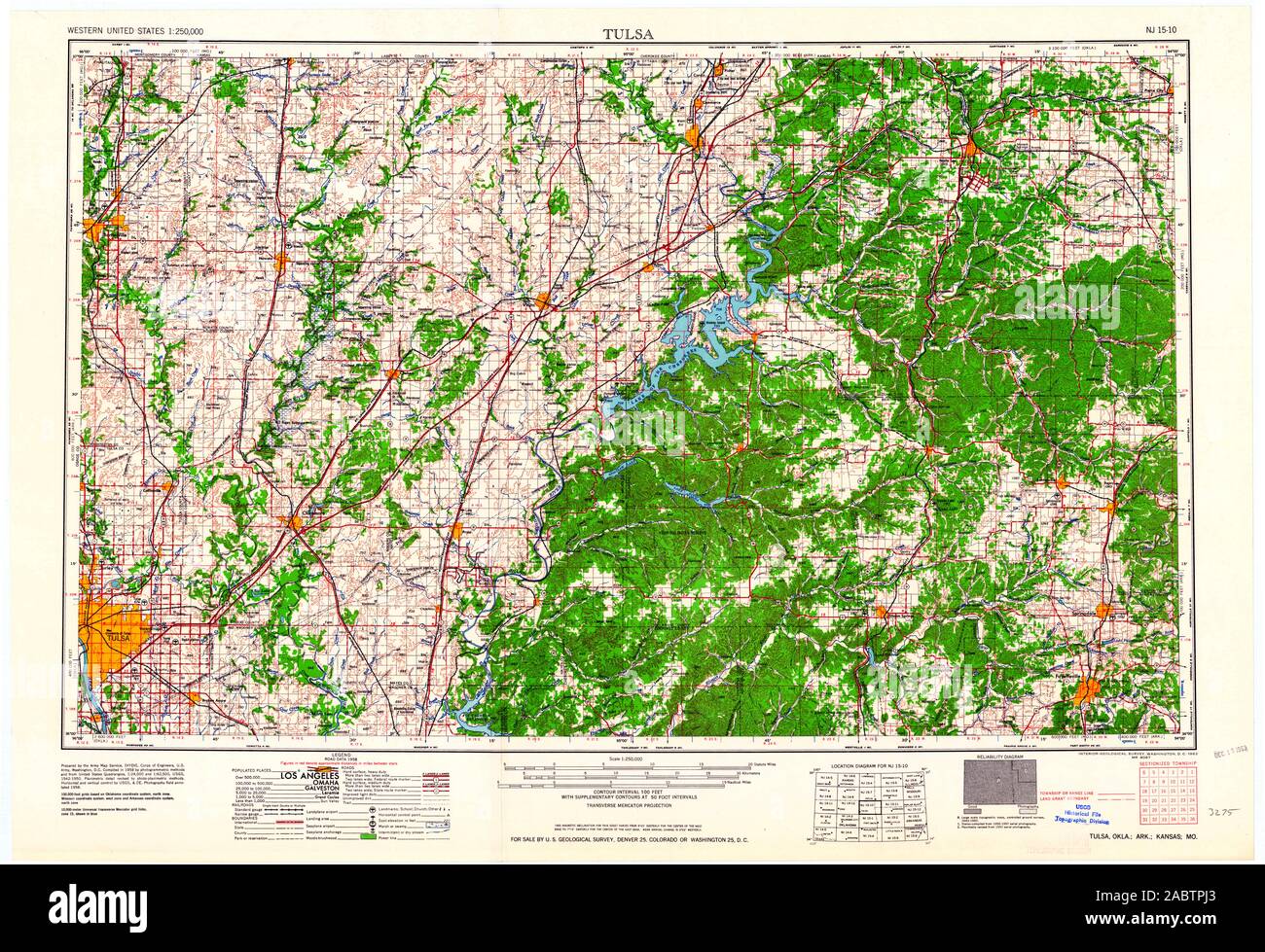 Map of tulsa Cut Out Stock Images & Pictures - Alamy