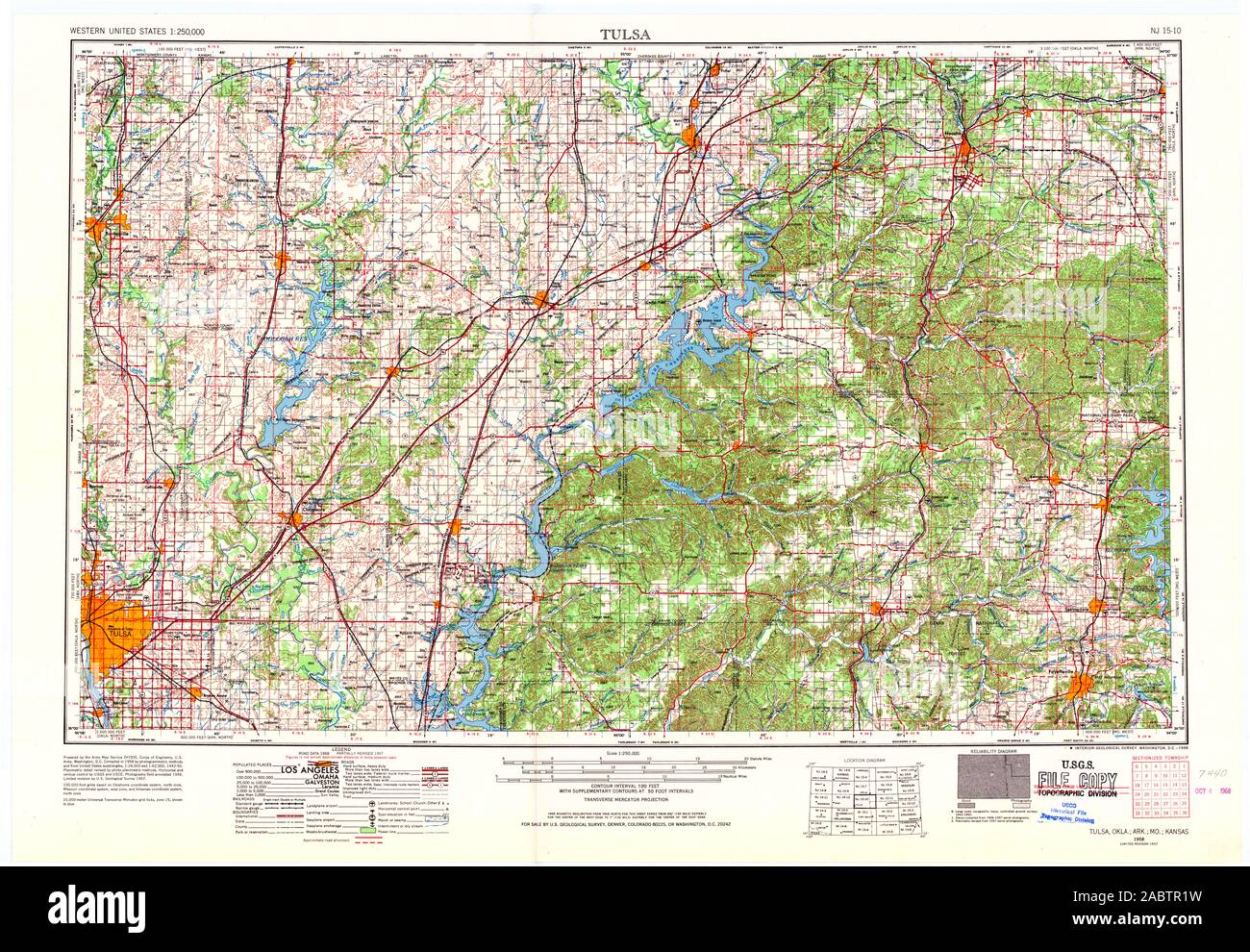 Map of tulsa oklahoma hi-res stock photography and images - Alamy