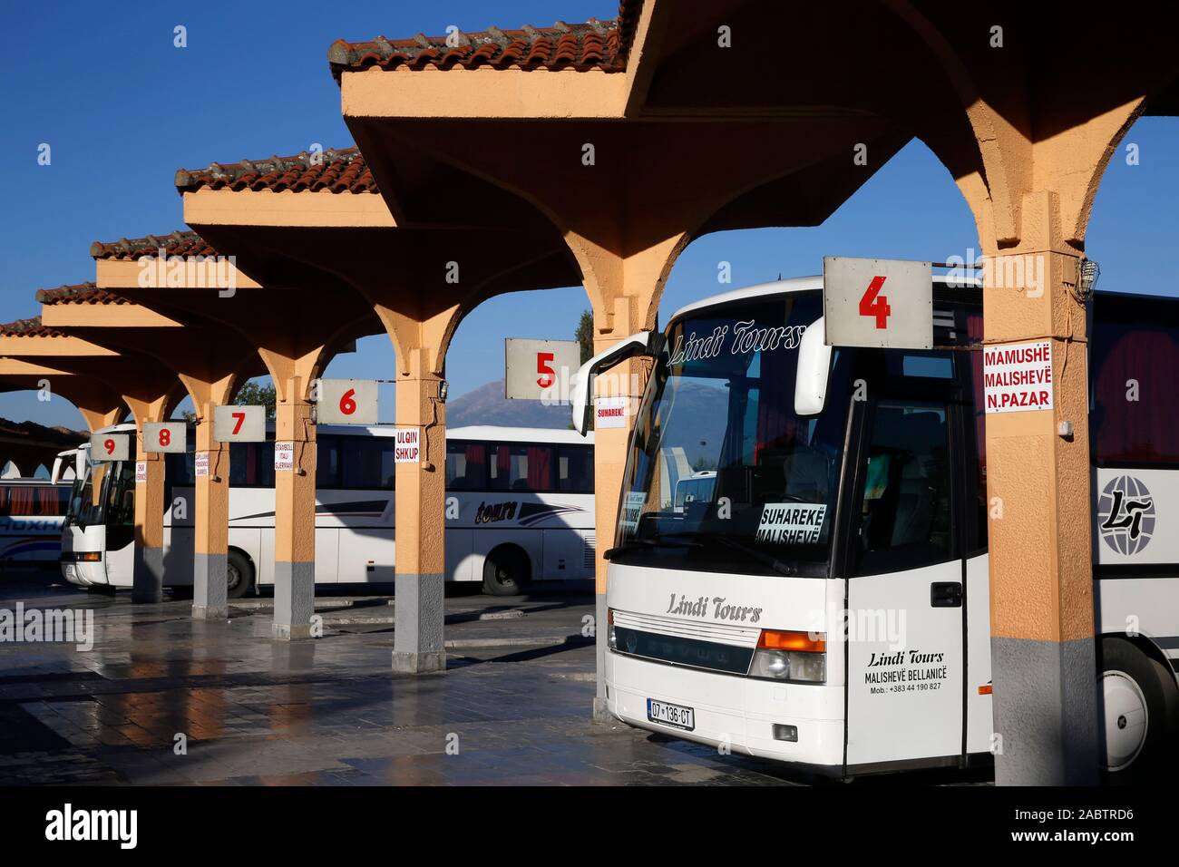Bus station, Prizren, Kosovo Stock Photo - Alamy