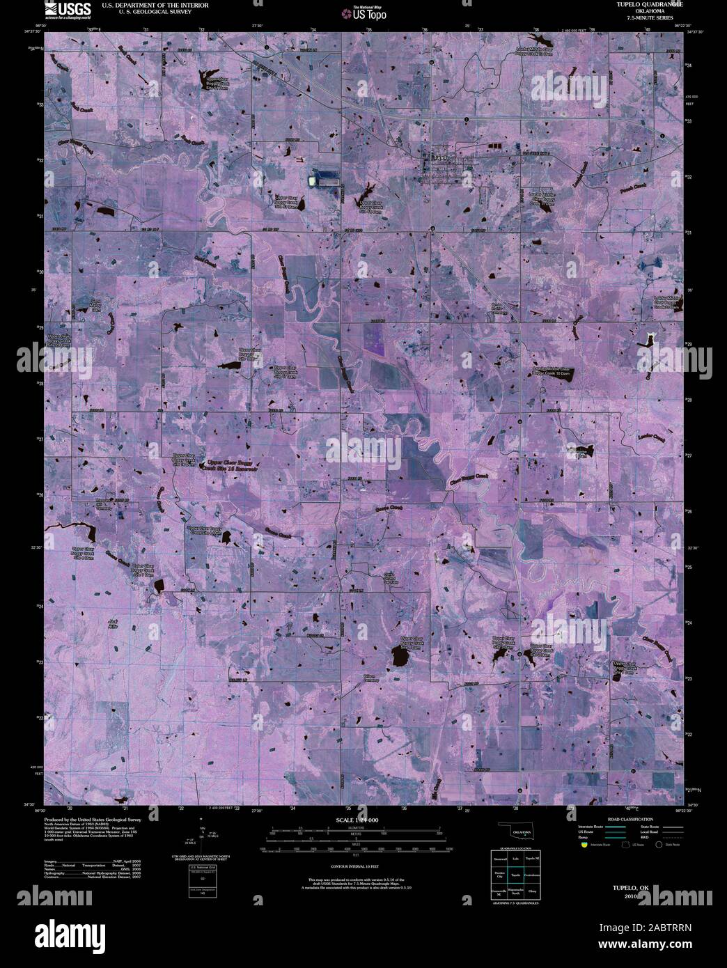 Map of tupelo hi-res stock photography and images - Alamy