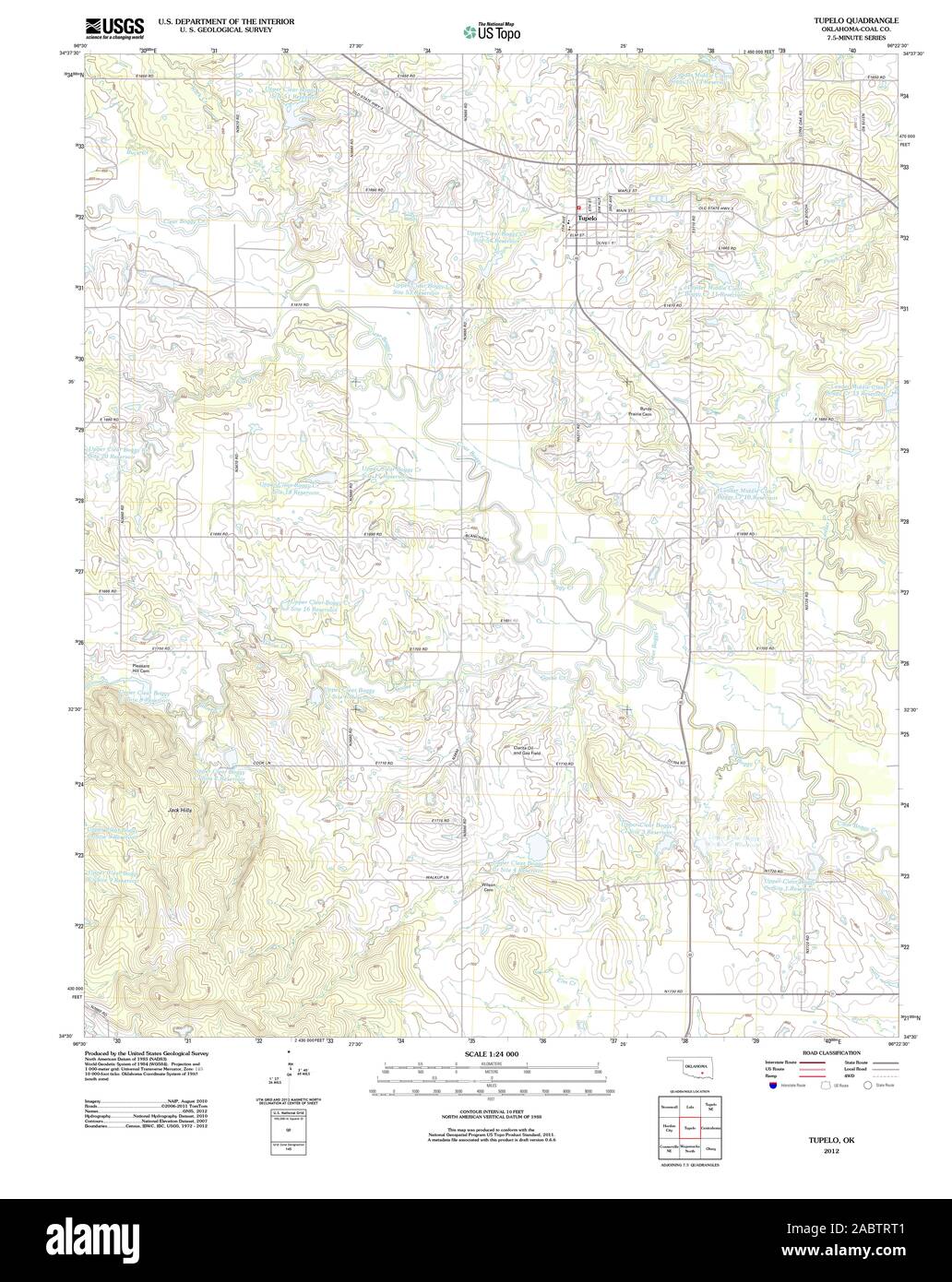 Map of tupelo hi-res stock photography and images - Alamy