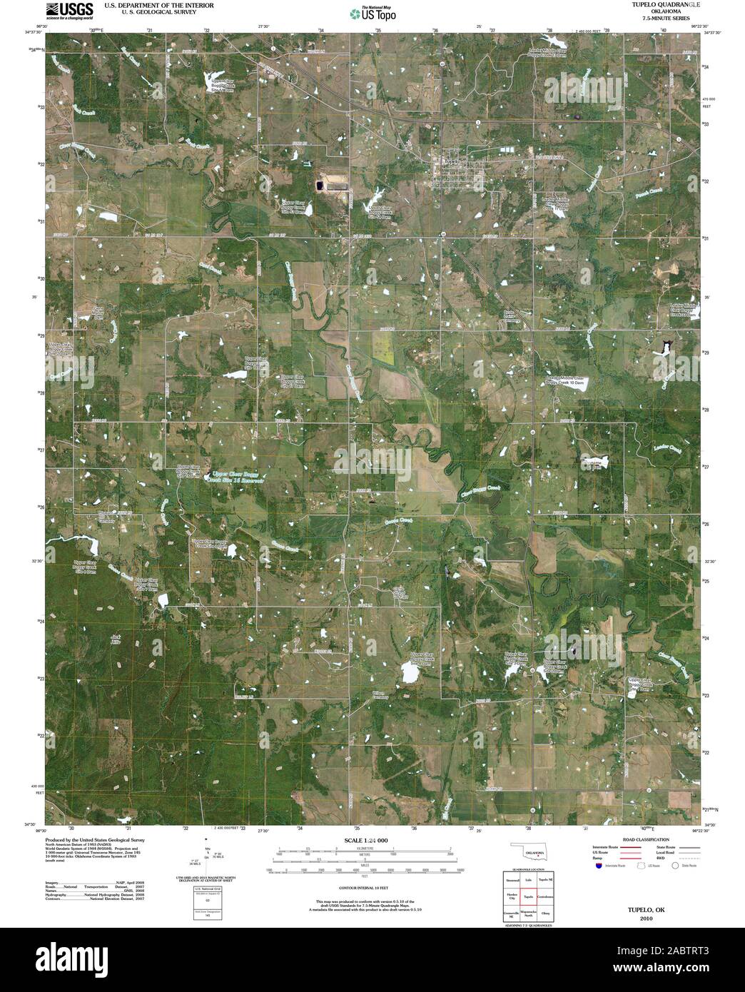 Map of tupelo hi-res stock photography and images - Alamy