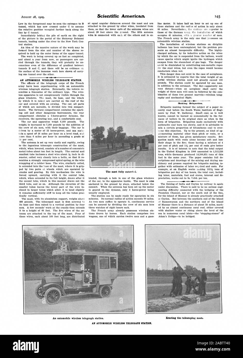 Telescoping mast Black and White Stock Photos & Images - Alamy
