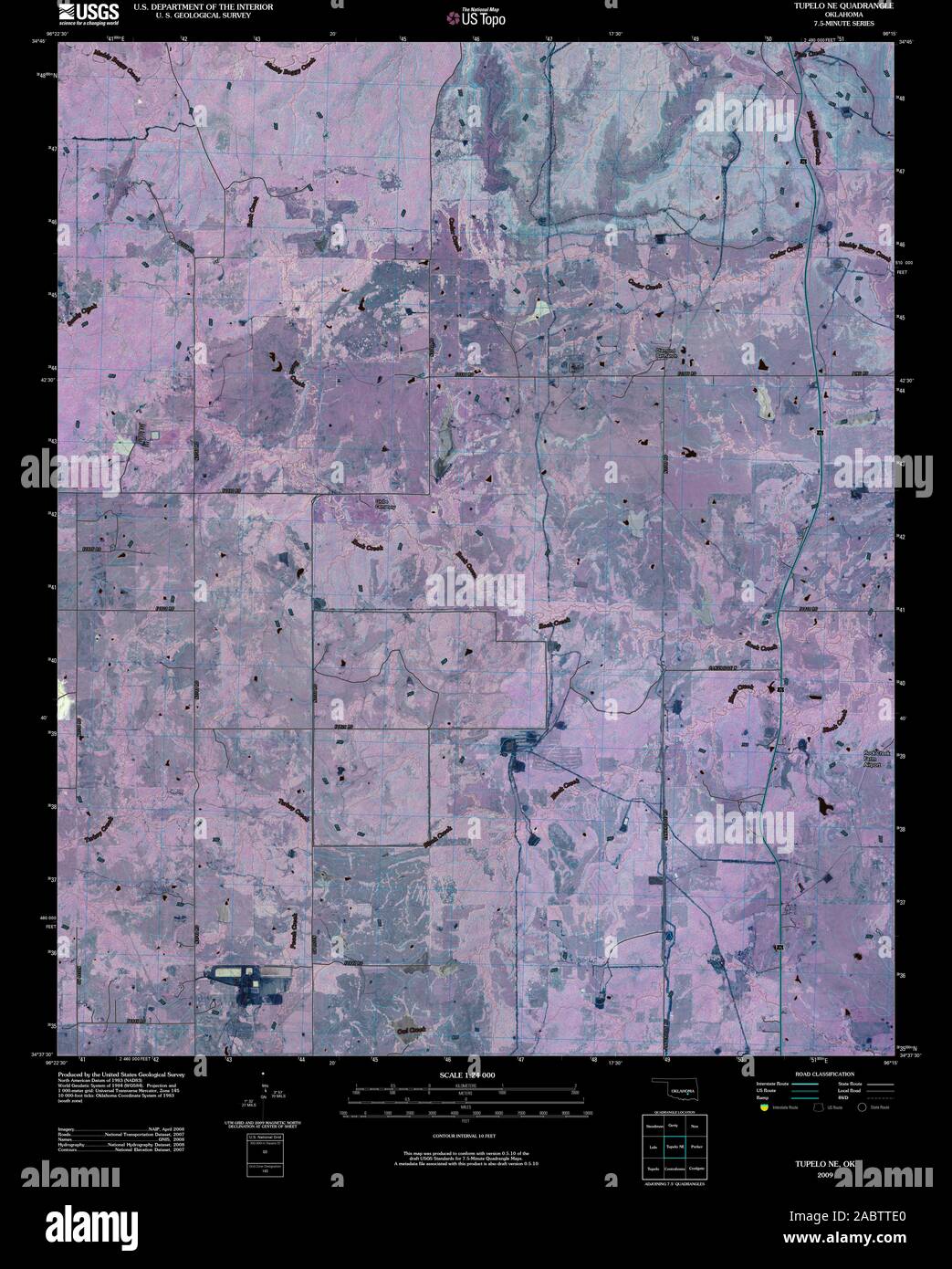 Map of tupelo hi-res stock photography and images - Alamy