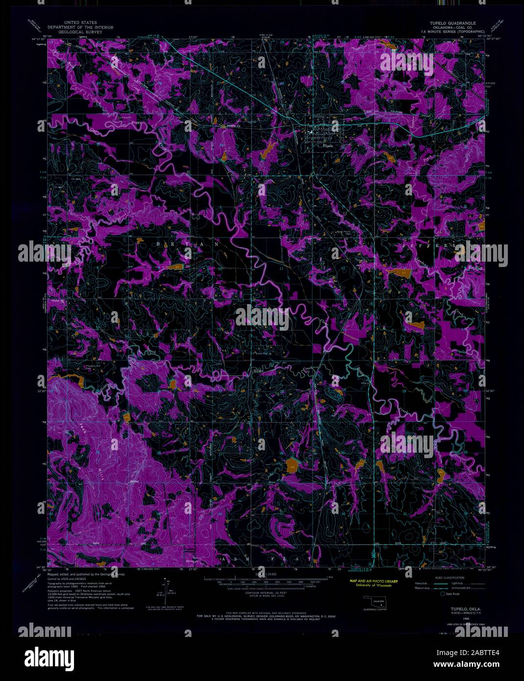Map of tupelo hi-res stock photography and images - Alamy