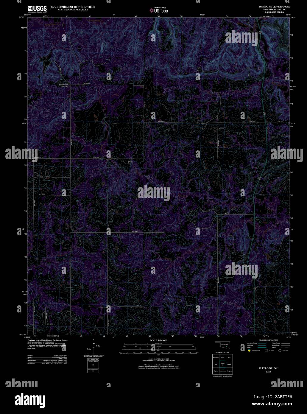 Map of tupelo hi-res stock photography and images - Alamy
