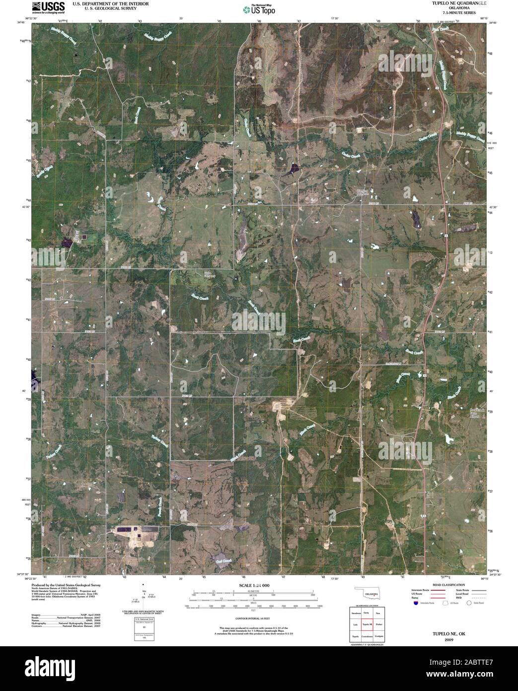 Map of tupelo hi-res stock photography and images - Alamy