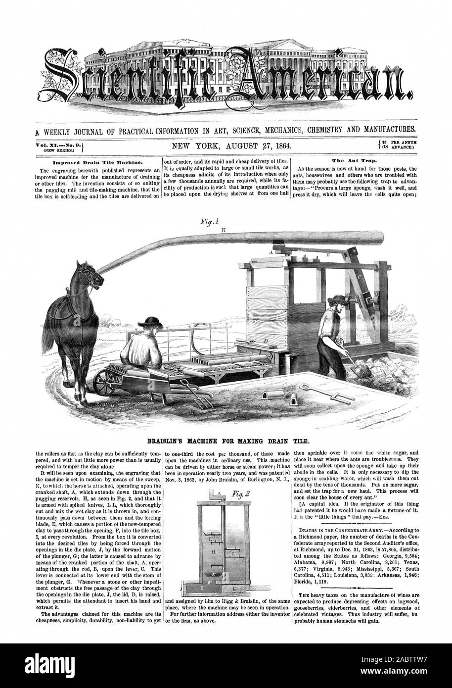 Improved drain tile machine hi-res stock photography and images - Alamy