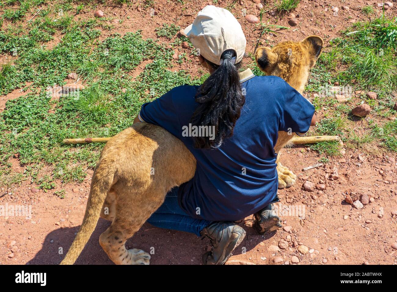 Kneeling on the ground hi-res stock photography and images - Alamy