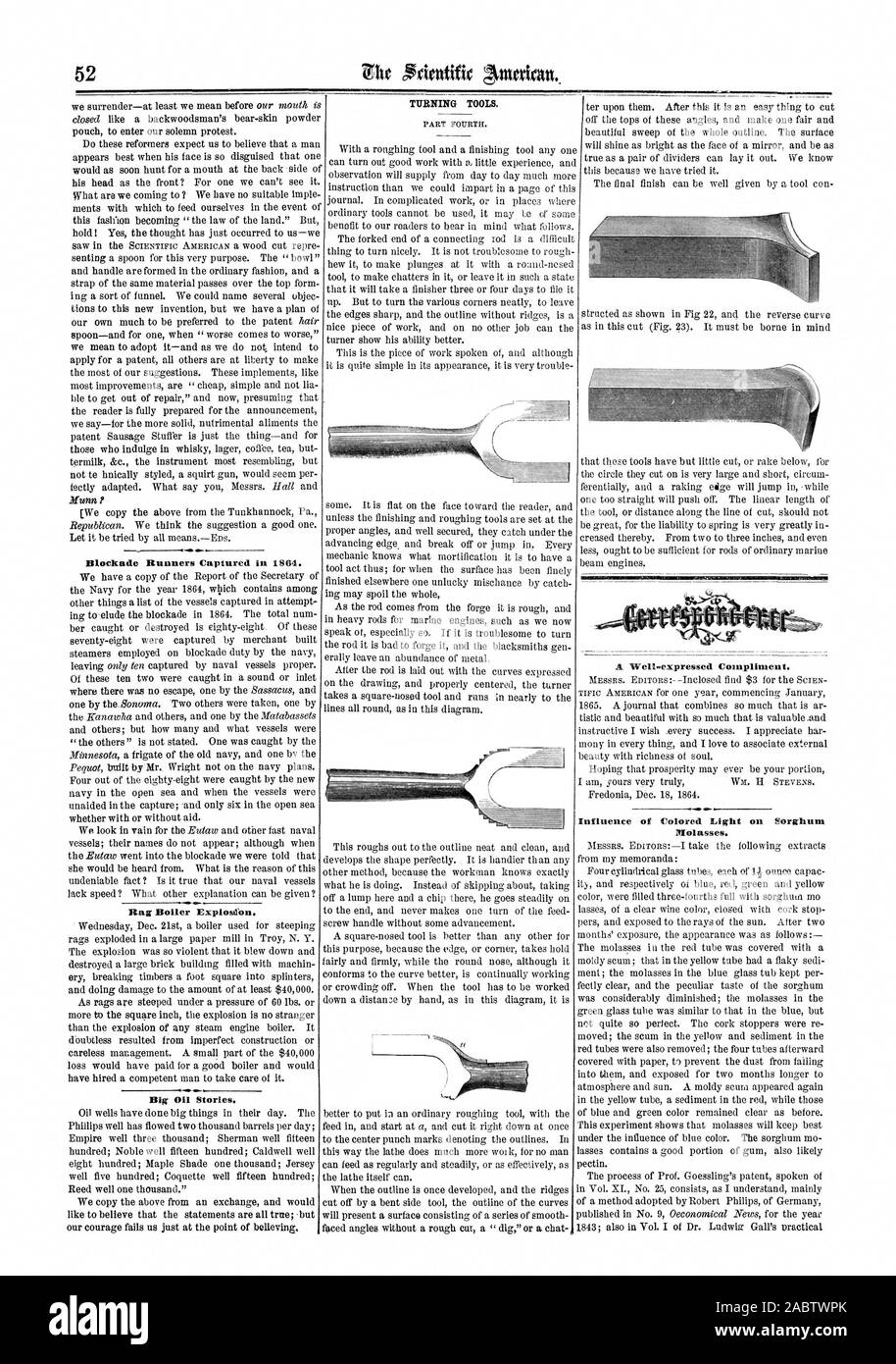 Blockade Runners Captured in 1864. Rag Boiler Exploston. Big Oil ...