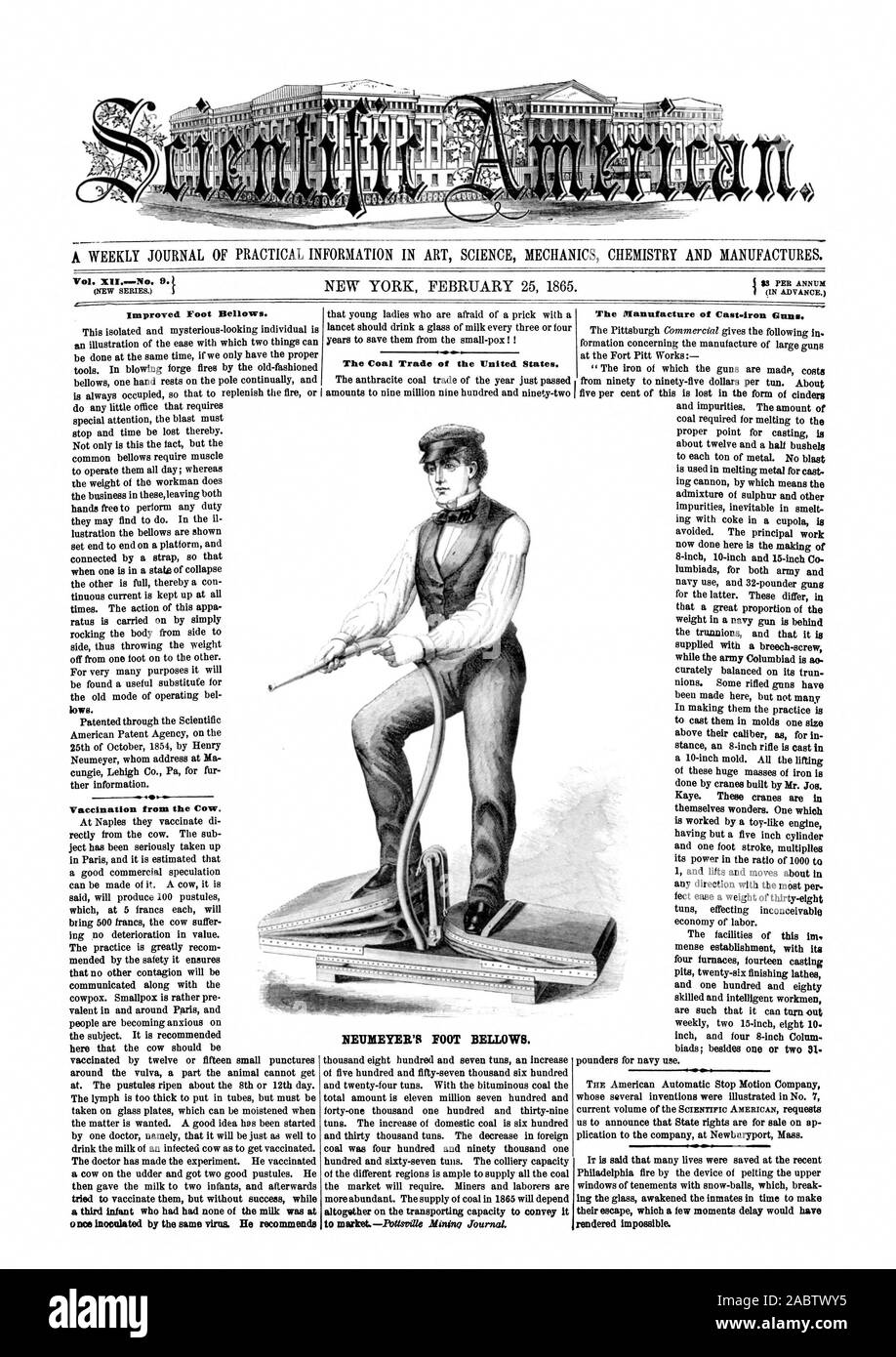 Improved Foot Bellows. 4b S Vaccination from the Cow. NEITNEYER'S FOOT ...