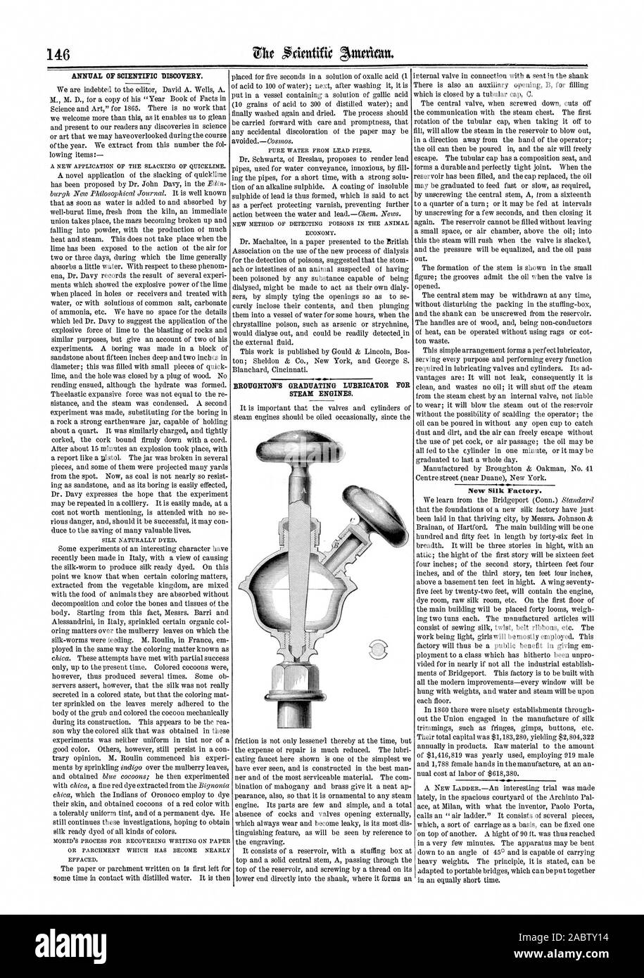Broughtons graduating lubricator for steam engines hi-res stock ...