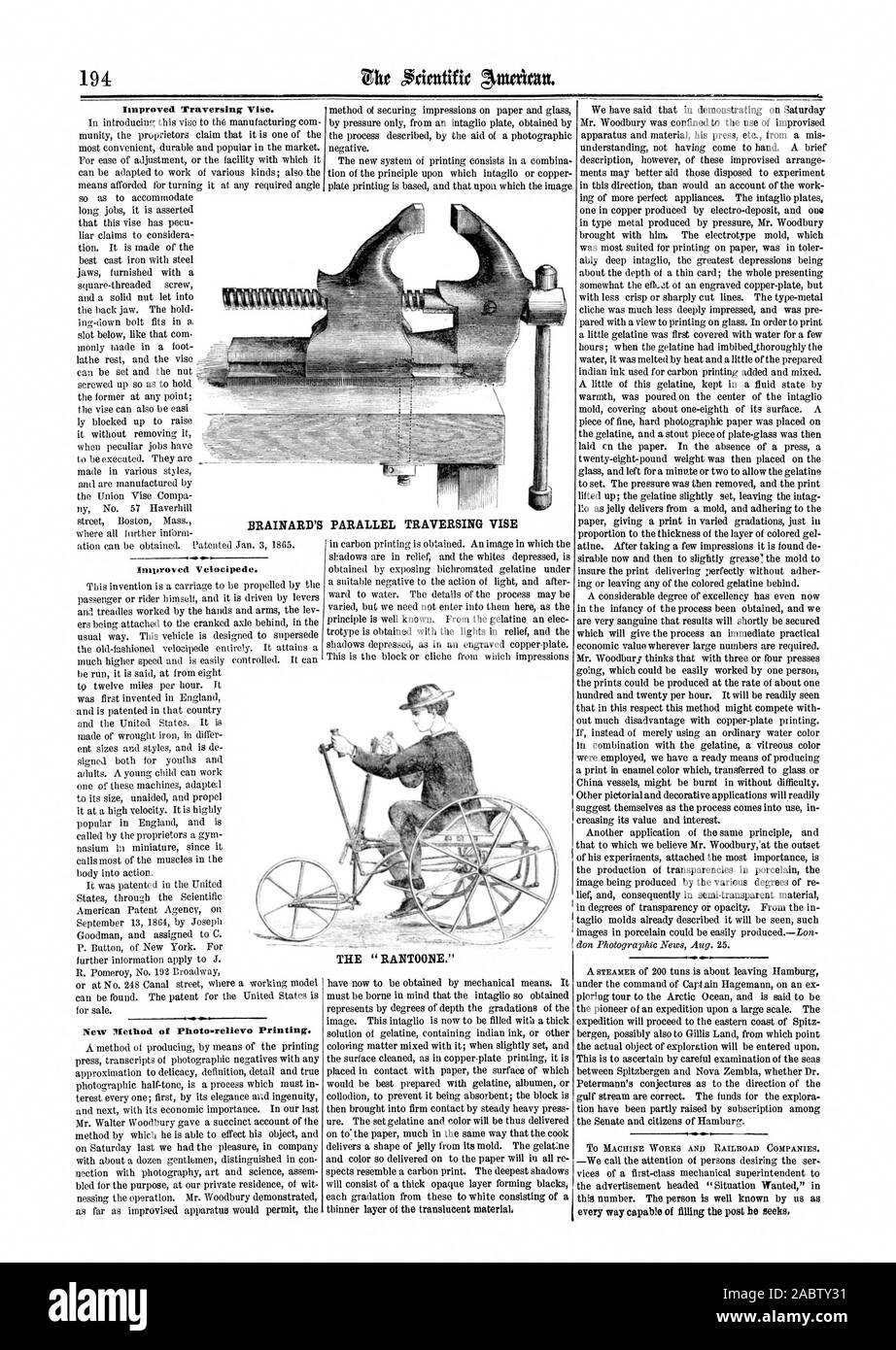 Improved velocipede Black and White Stock Photos & Images - Alamy