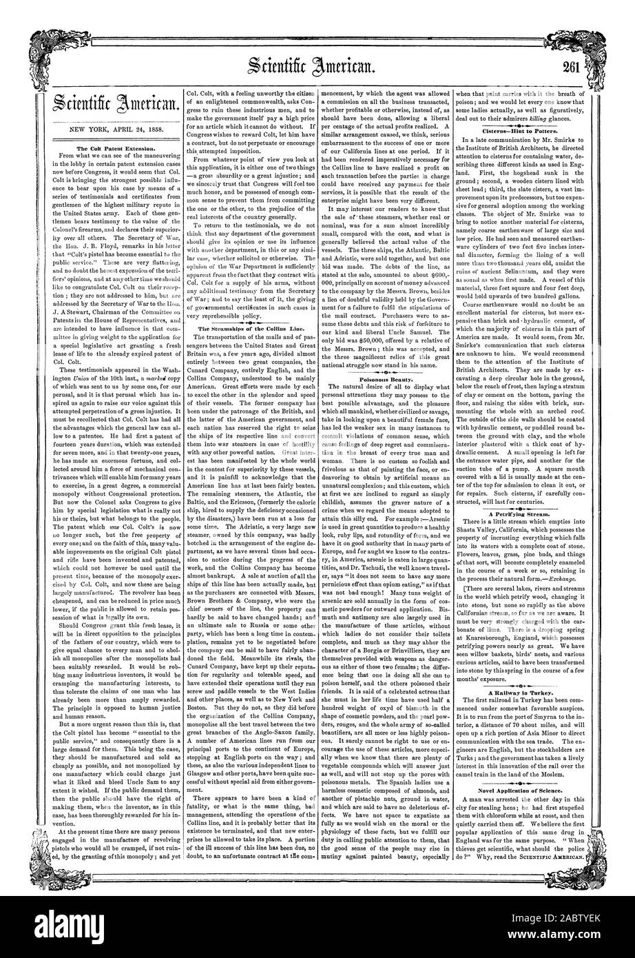 i 14teritan. The Colt Patent Extension. The Steamships of the Collins ...