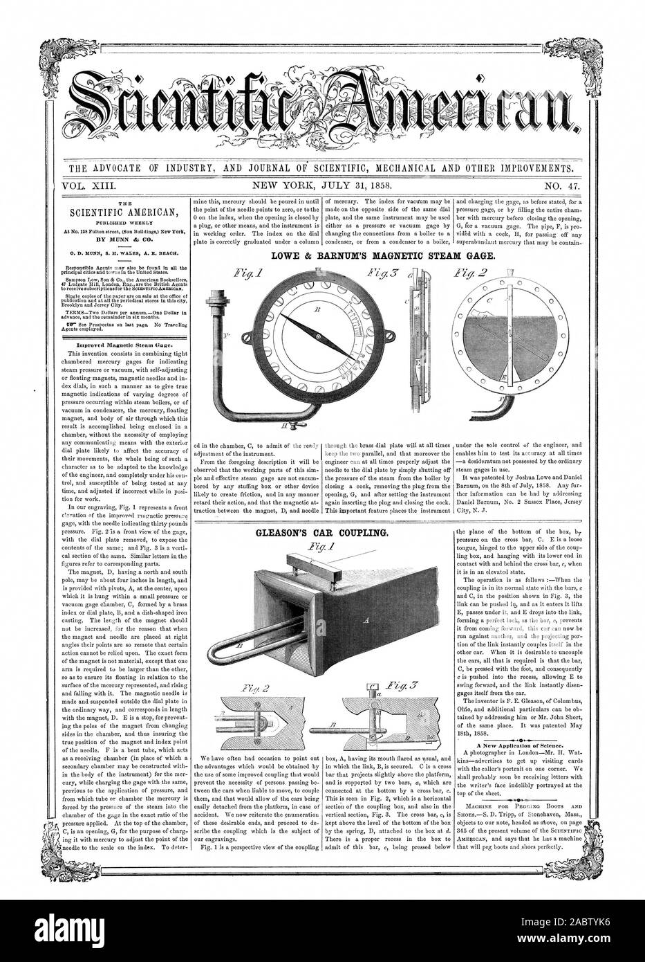 Improved magnetic steam cage hi-res stock photography and images - Alamy