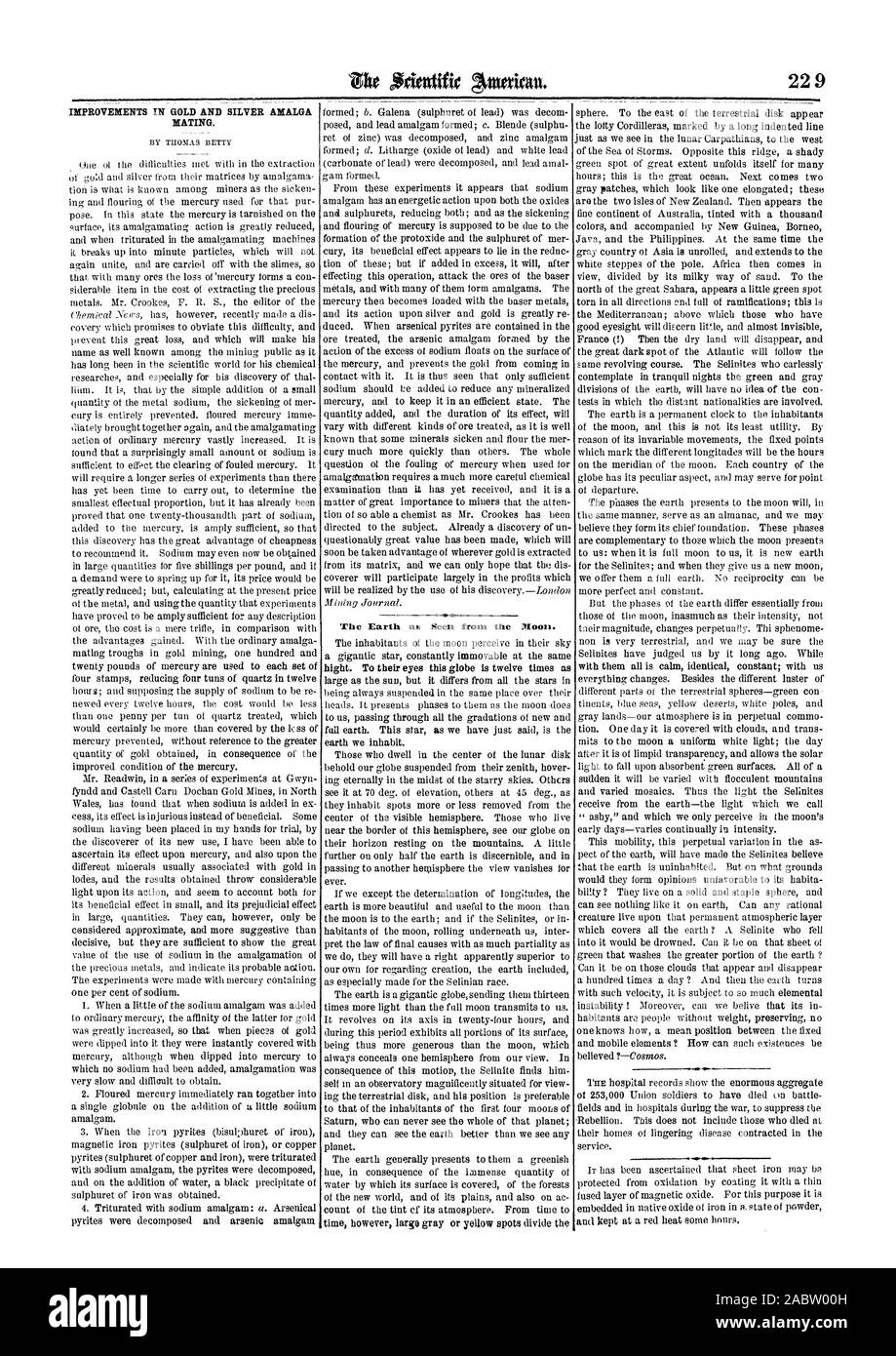 IMPROVEMENTS IN GOLD AND SILVER AMALGA MATING. BY THOMAS BETTY The ...