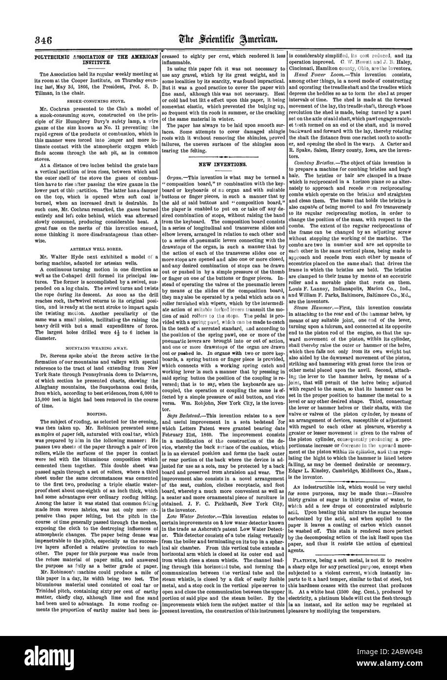 Patented 1866 hi-res stock photography and images - Alamy