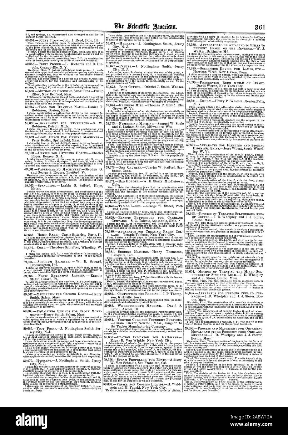 Patented 1866 hi-res stock photography and images - Alamy