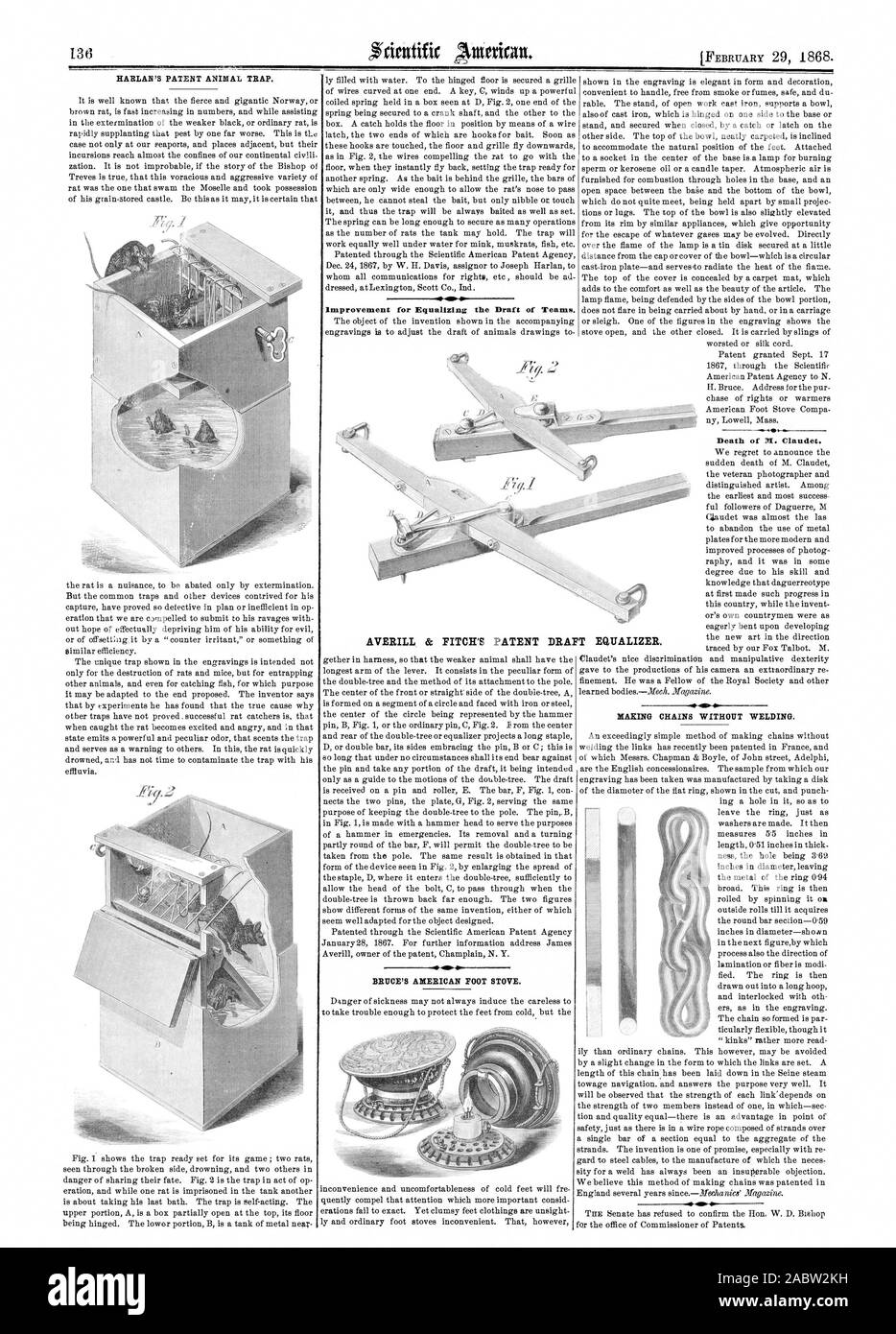 Harlans patent animal trap hi-res stock photography and images - Alamy