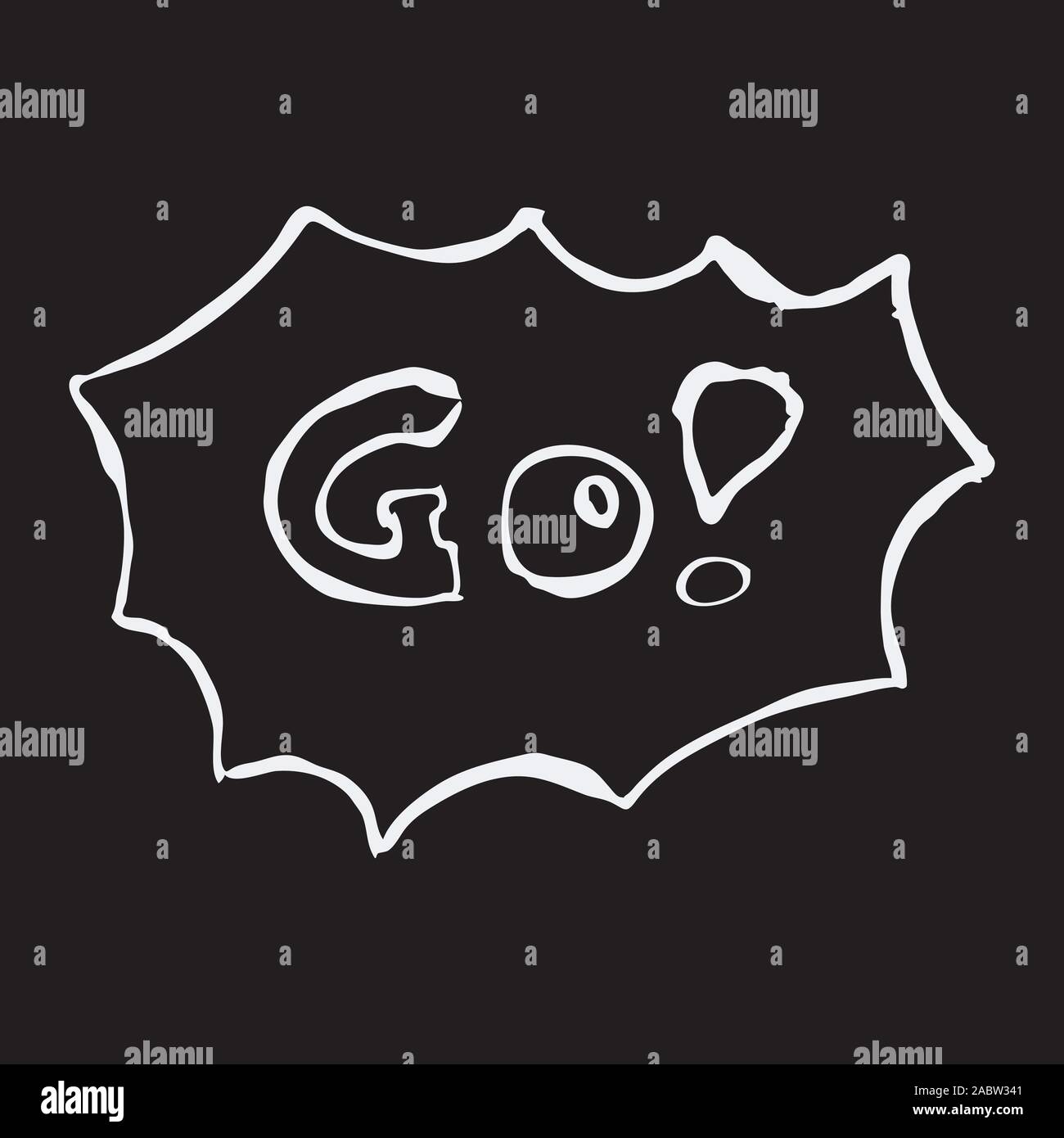 Cartoon sign with the inscription GO Stock Vector Image & Art - Alamy