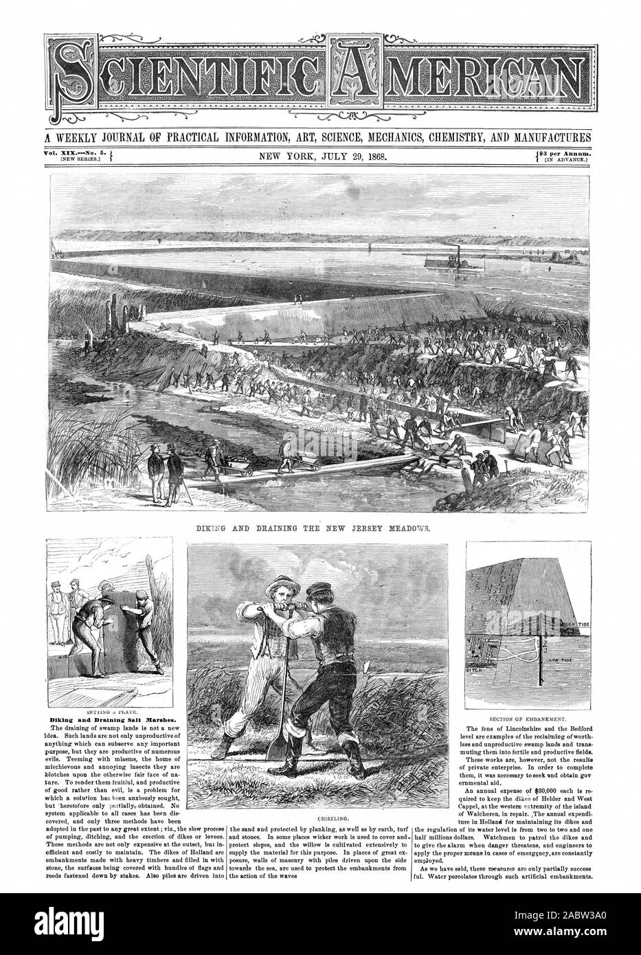 .03 per Annum. Vol. XIX.No. 5. t DIKING AND DRAINING THE NEW JERSEY ...