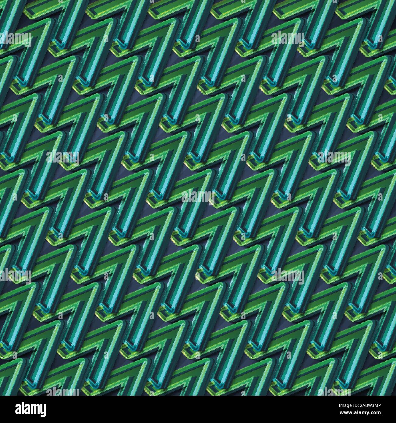 Colorful green zigzag abstract background, vector illustration Stock ...