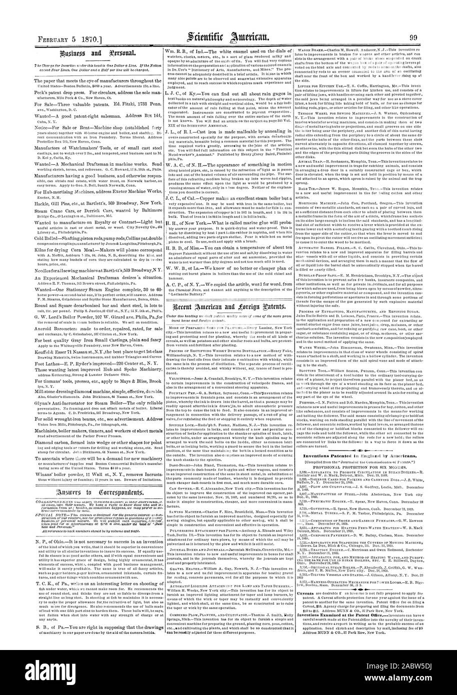 Patented 1870 hi-res stock photography and images - Alamy