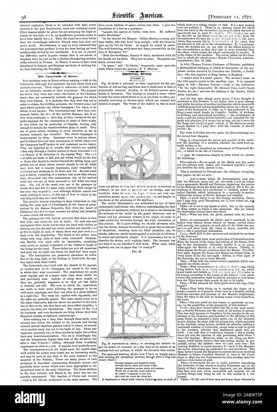 The Catacombs of Rome., scientific american, 1871-02-11 Stock Photo - Alamy