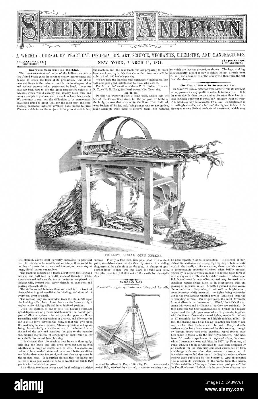 Corn husking machine Black and White Stock Photos & Images - Alamy