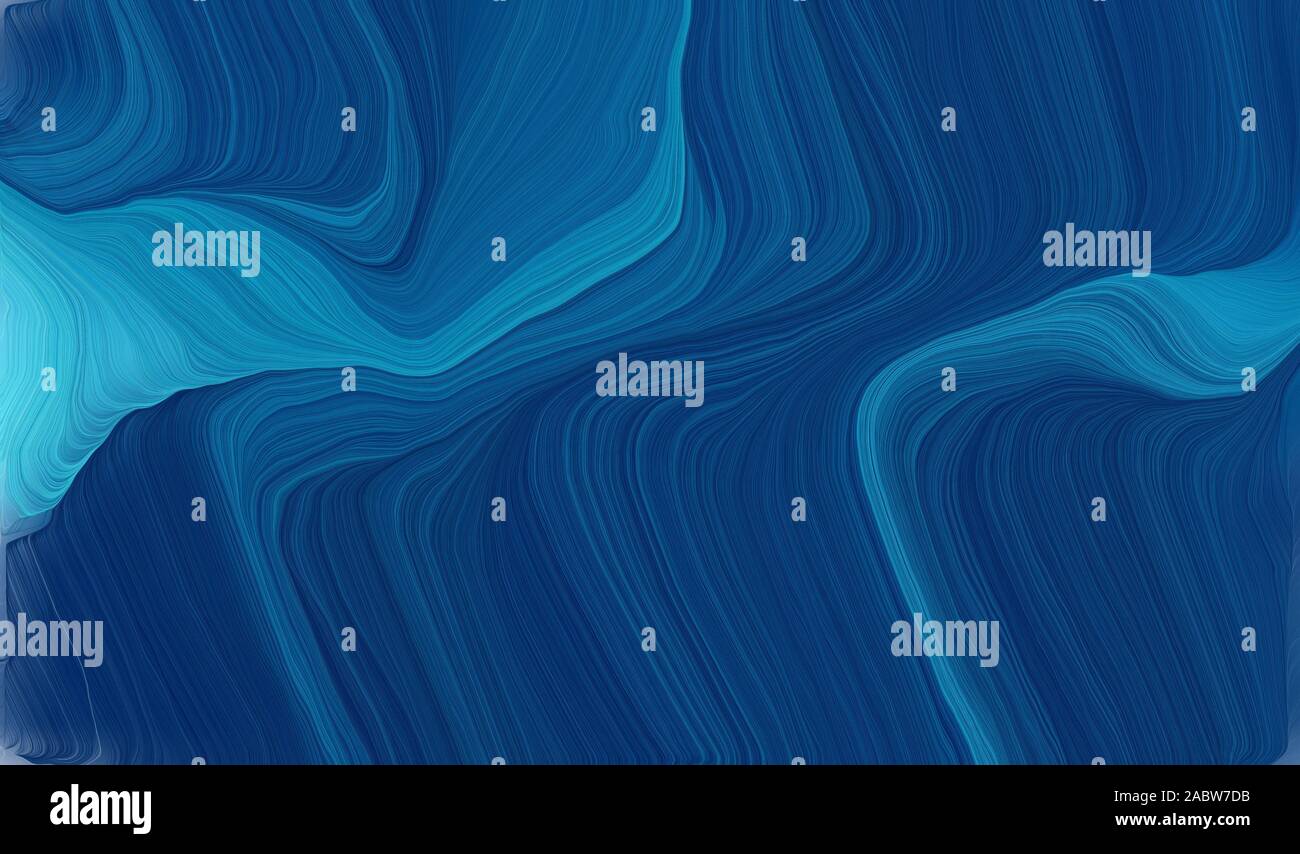 modern soft swirl waves background design with midnight blue, light sea ...