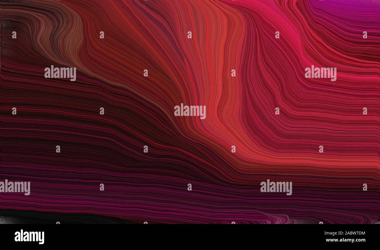 modern curvy waves background illustration with very dark pink ...