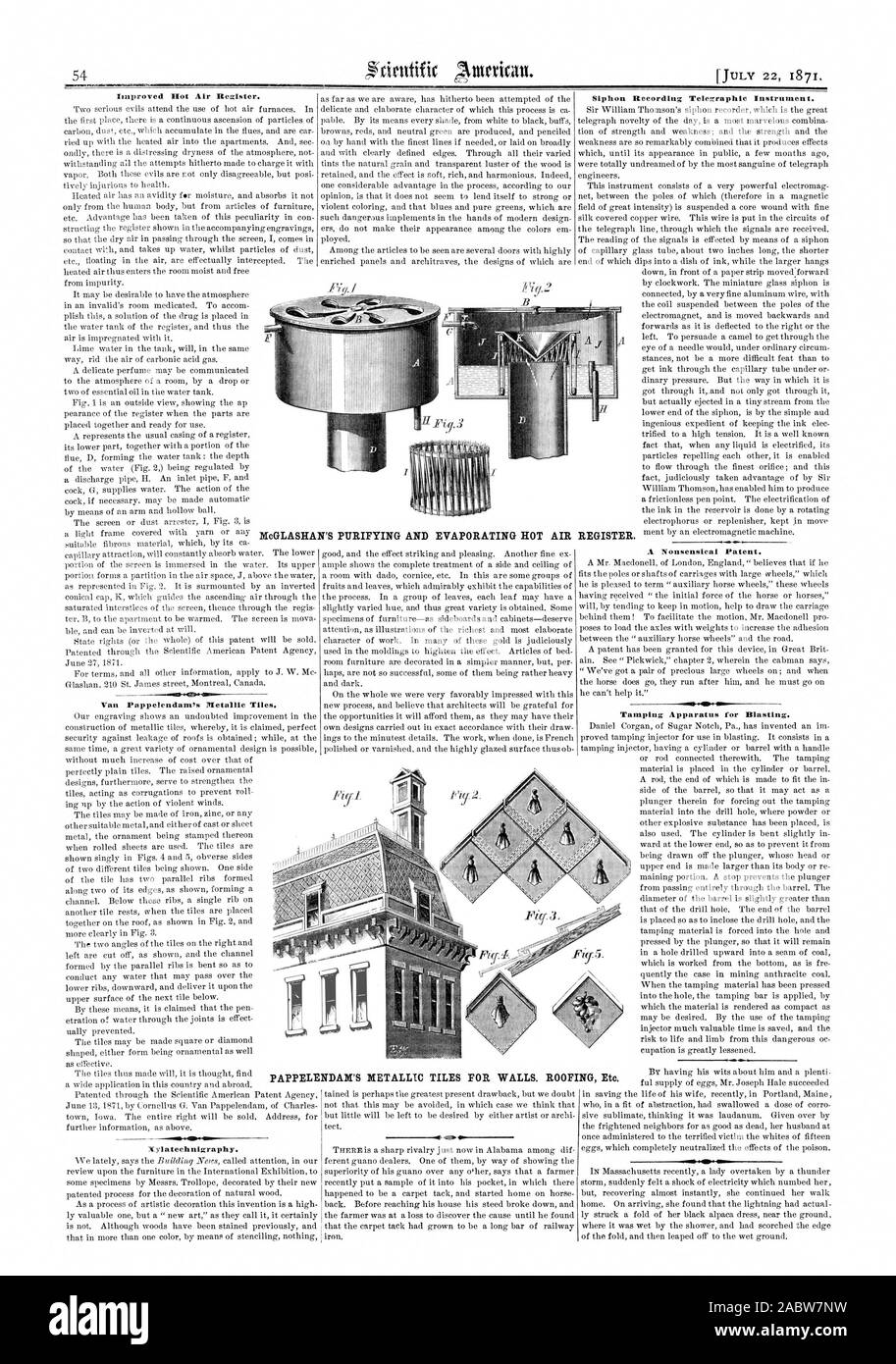 Siphon recording telegraphic instrument hi-res stock photography and ...