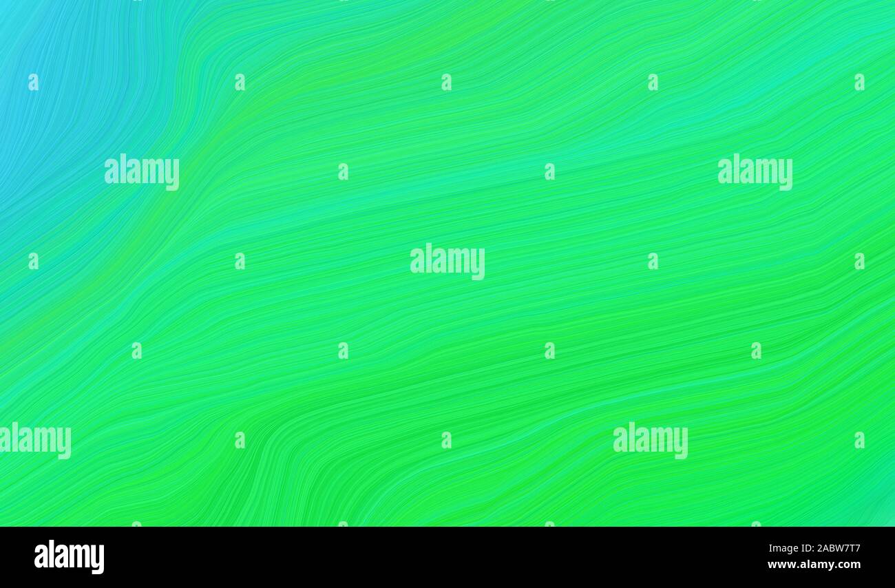 elegant curvy swirl waves background illustration with spring green ...