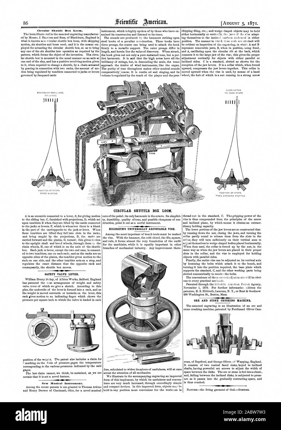 Circular shuttle box loom hi-res stock photography and images - Alamy