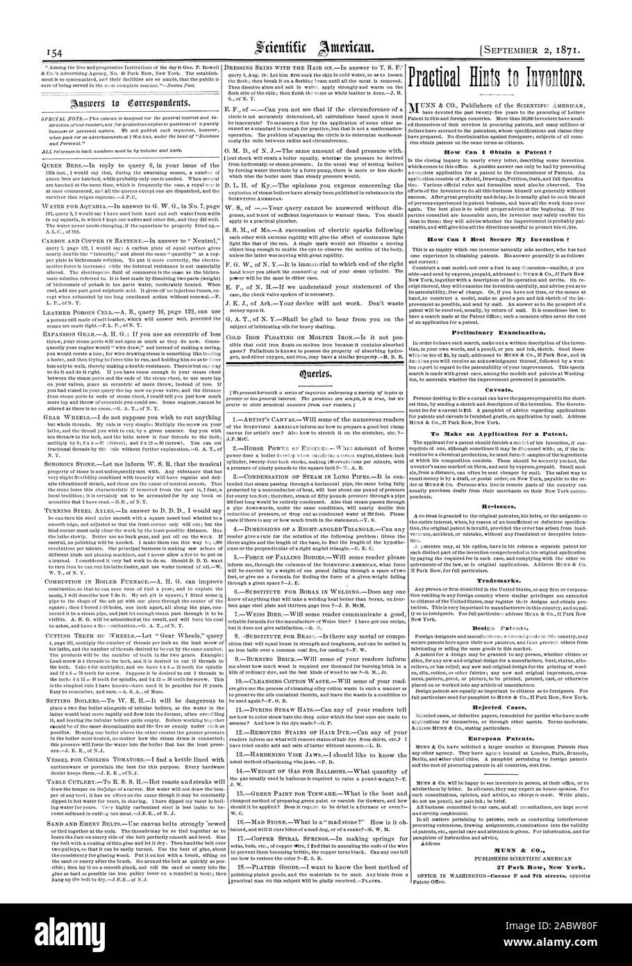 Patents munn Cut Out Stock Images & Pictures - Alamy