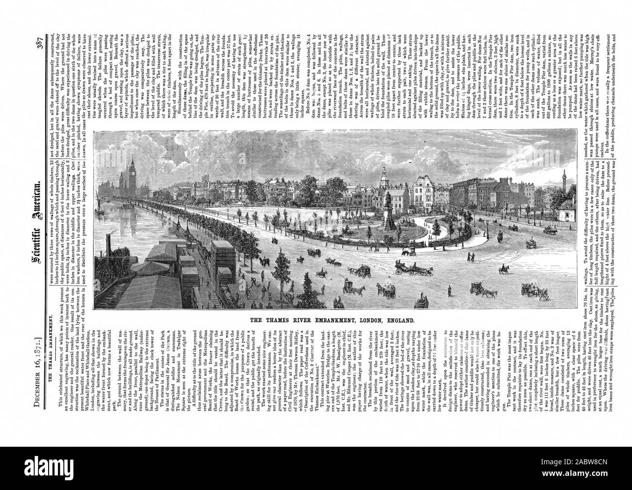 THE THAMES EMBANKMENT. THE THAMES RIVER EMBANKMENT LONDON ENGLAND ...