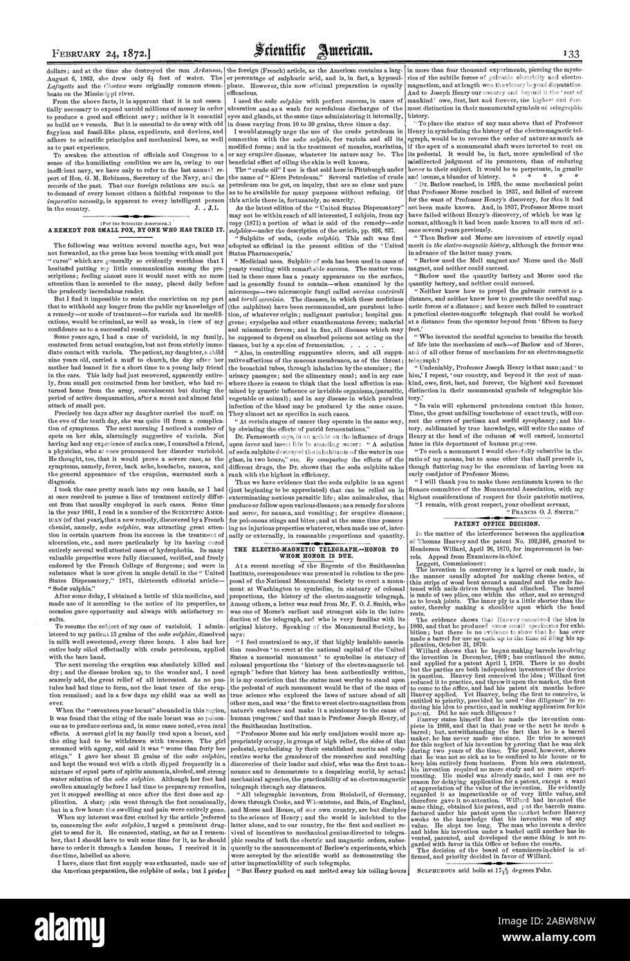 American electro magnetic telegraph hi-res stock photography and images ...