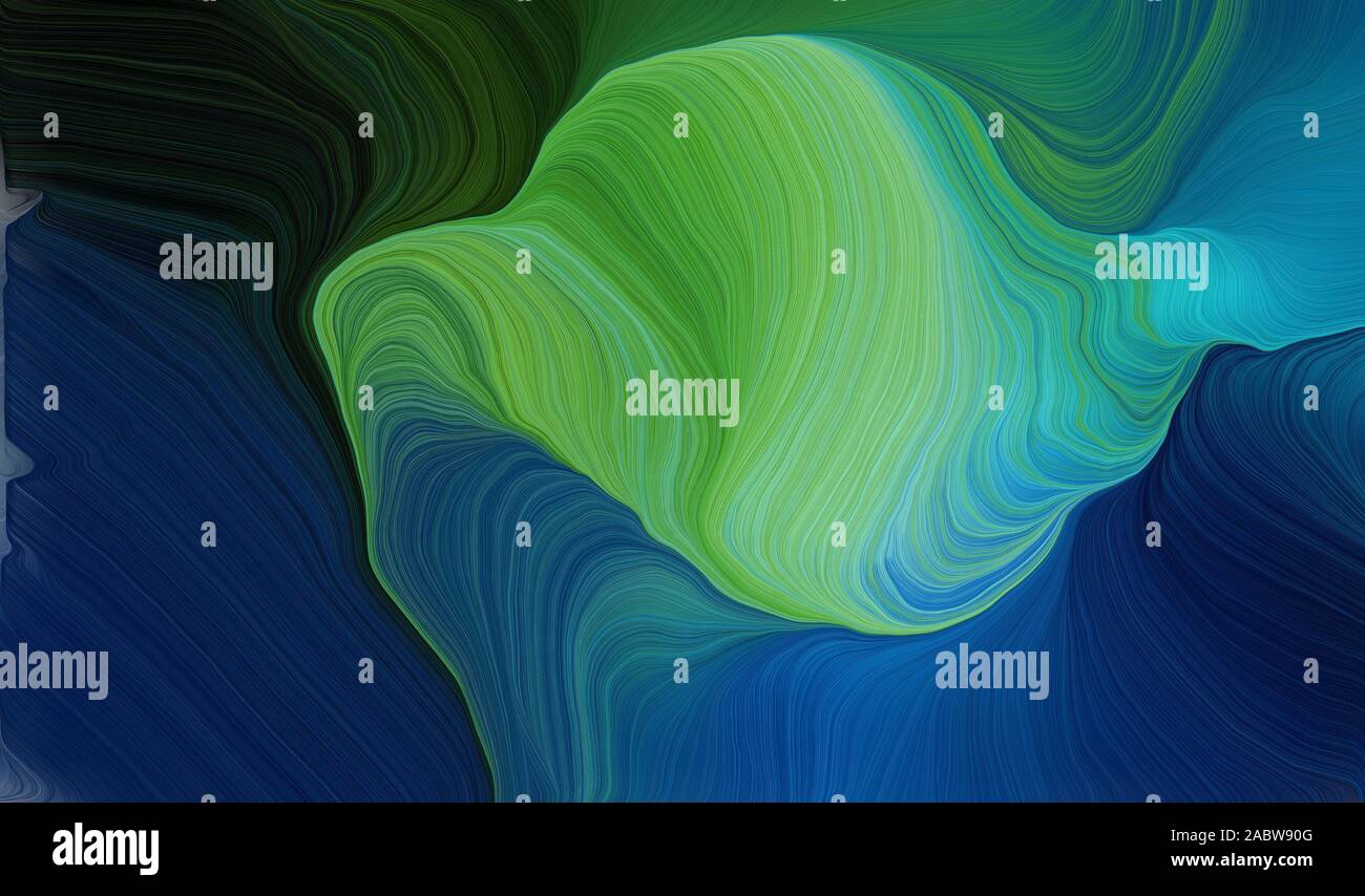 modern soft curvy waves background illustration with very dark blue ...