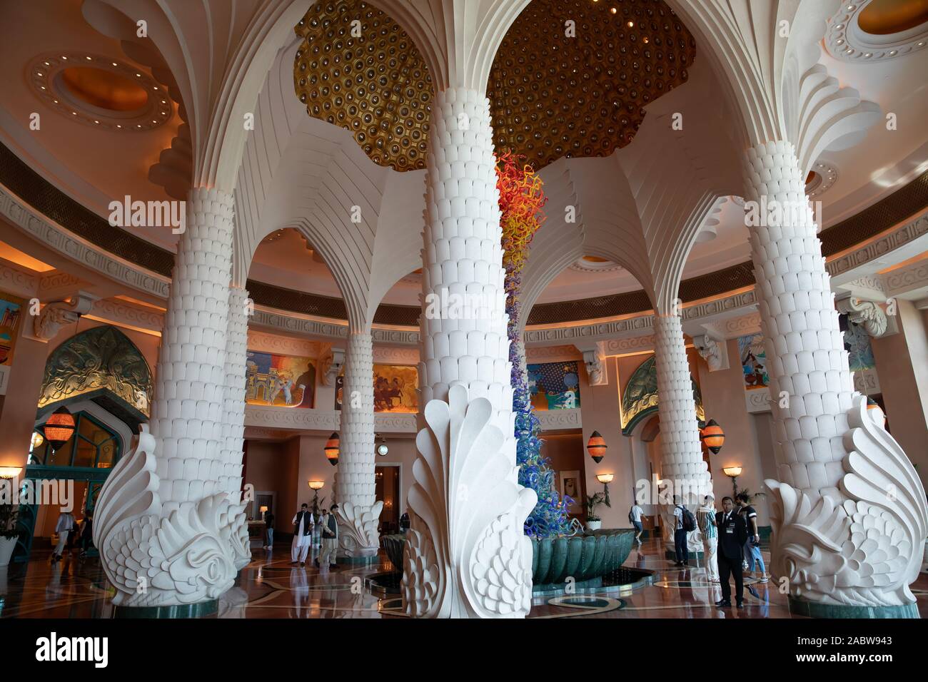 Interior of the Atlantis Hotel, on the palm in Dubai Stock Photo - Alamy