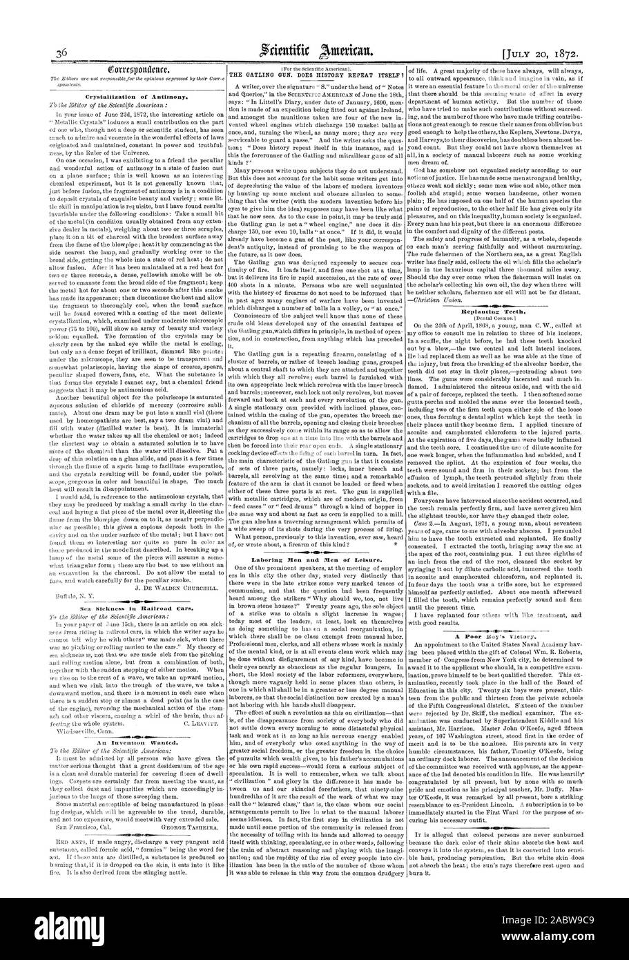 36 THE GATLING GUN. DOES HISTORY REPEAT ITSELF I, scientific american ...